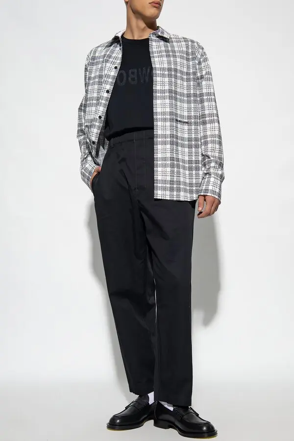 Helmut Lang Plaid Long-sleeved Shirt