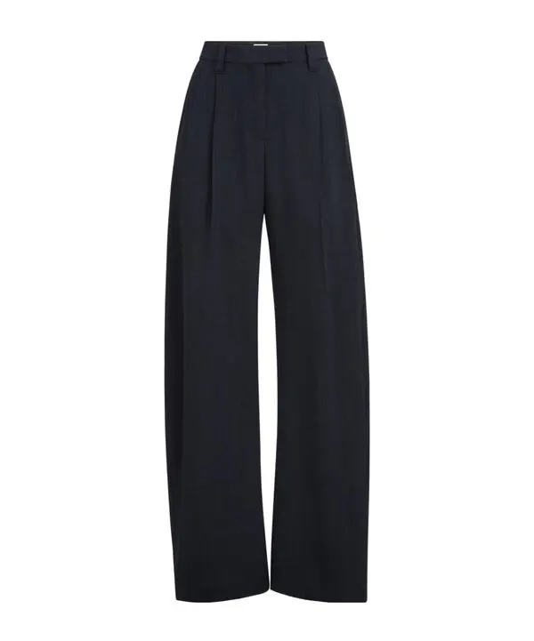 Brunello Cucinelli Wool-blend Casual Trousers With Belt Loops