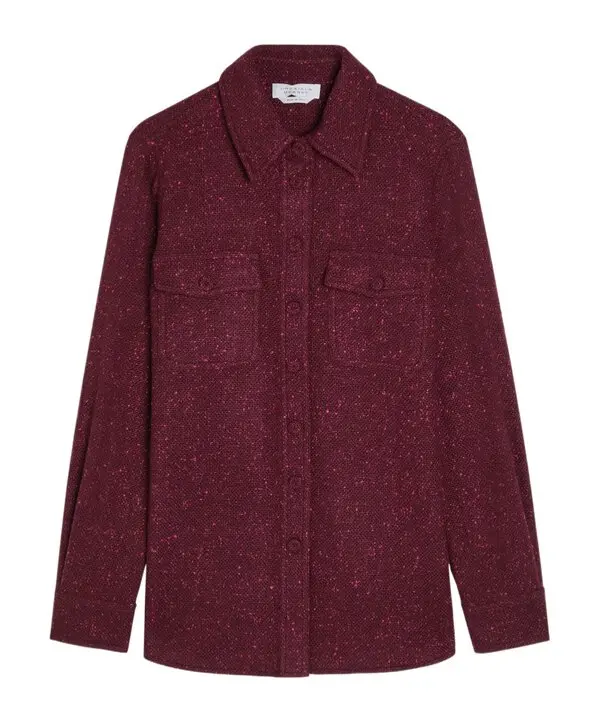 Gabriela Hearst Speckled Wool-blend Shirt