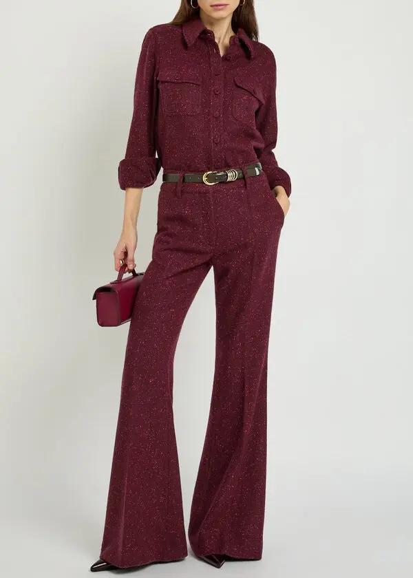 Gabriela Hearst Speckled Wool-blend Shirt