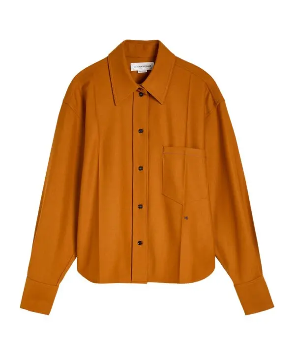 Victoria Beckham Twill Shirt - Orange