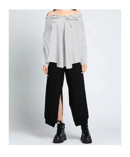 Balenciaga Striped Shirt With Bow Detail