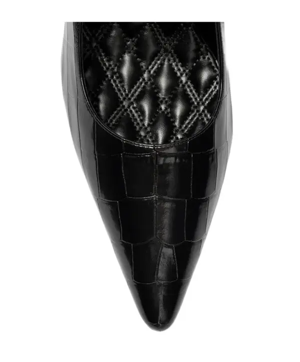 Burberry Crocodile-effect Leather Pointed-toe Pumps