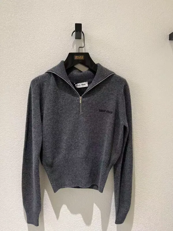 Miu Miu Cashmere Half-zip Sweater