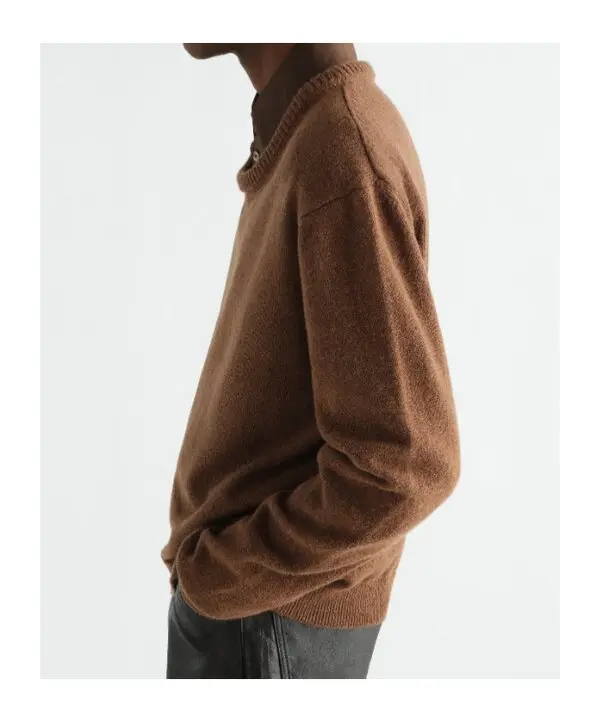 LEMAIRE Crew-neck Sweater In Alpaca Wool Blend
