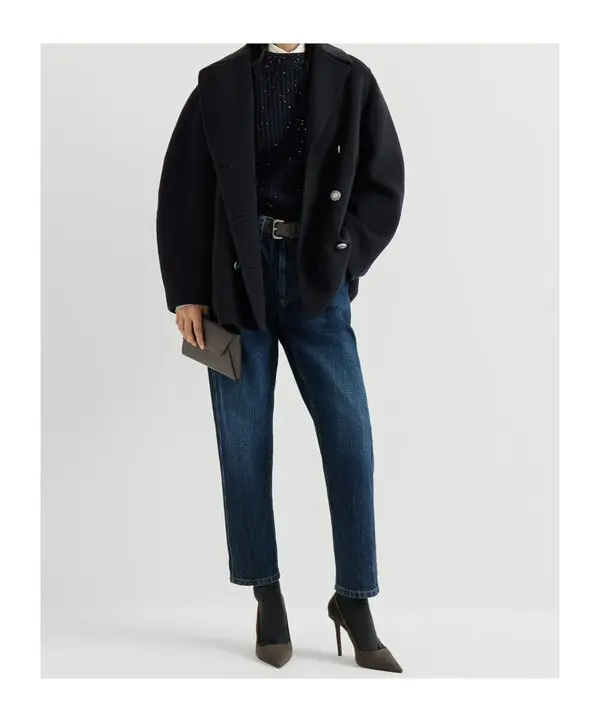 Brunello Cucinelli Sequin Embellished Ribbed Knit Sweater