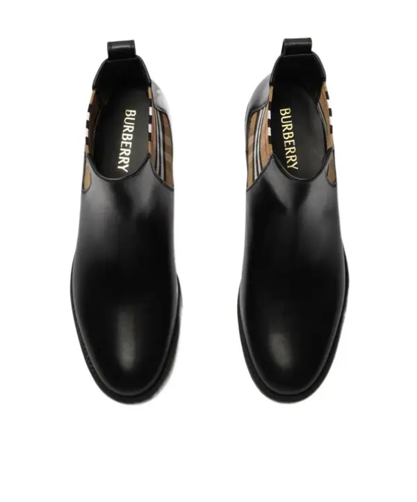 Burberry Leather Hampstead Chelsea Boots