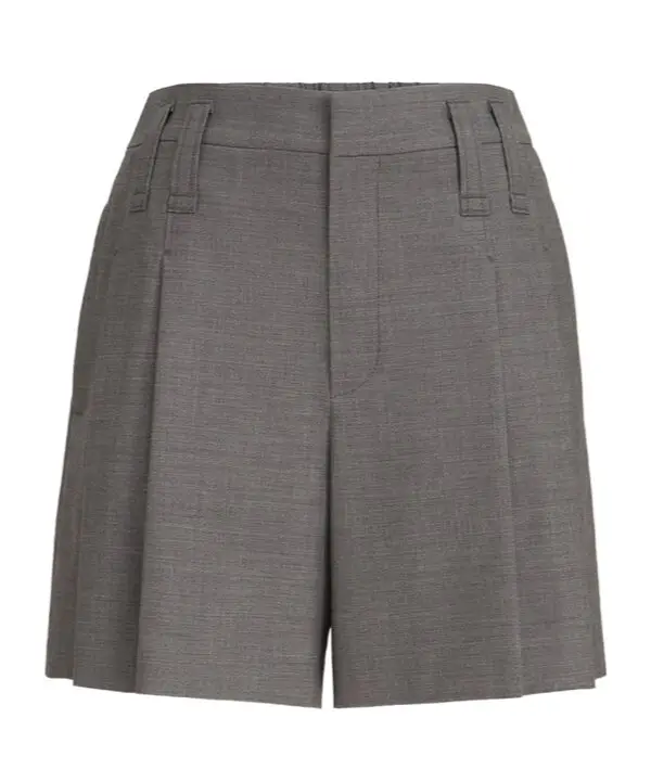 Brunello Cucinelli Tropical Luxury Wool Formal Shorts