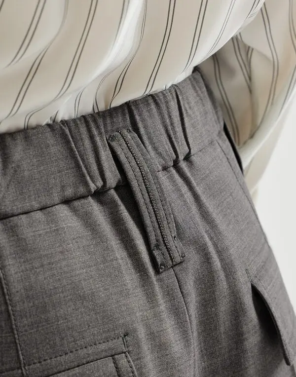 Brunello Cucinelli Tropical Luxury Wool Formal Shorts