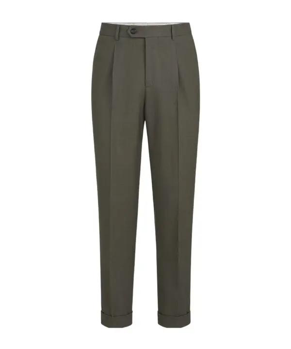 Brunello Cucinelli Virgin Wool Canvas Trousers