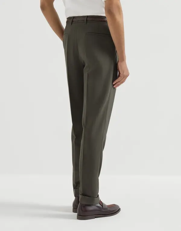 Brunello Cucinelli Virgin Wool Canvas Trousers