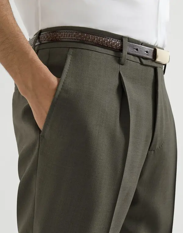 Brunello Cucinelli Virgin Wool Canvas Trousers