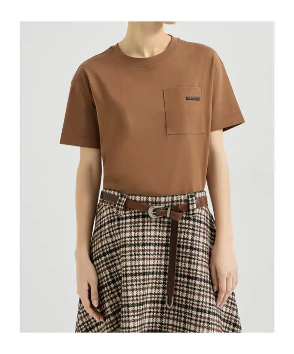 Brunello Cucinelli Cotton Jersey T-shirt With Monili Detail