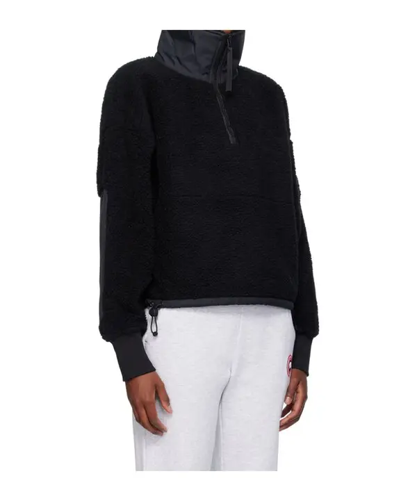 Canada Goose Stand Collar Zip-up Fleece Hoodie