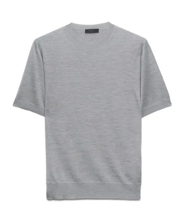 Prada Short-sleeved Silk Crew Neck Sweater