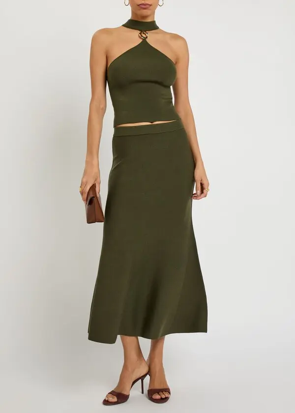 Simkhai Renlen Halterneck Merino Wool Top