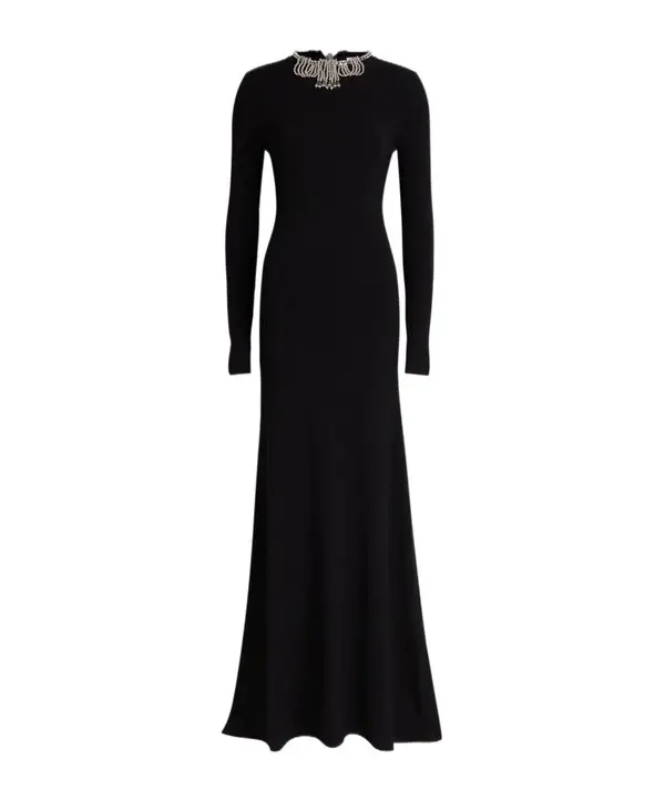 Rabanne Embellished Open-back Gown
