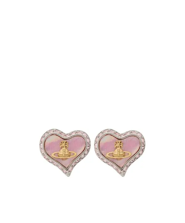 VIVIENNE WESTWOOD Petra Heart Crystal-embellished Stud Earrings