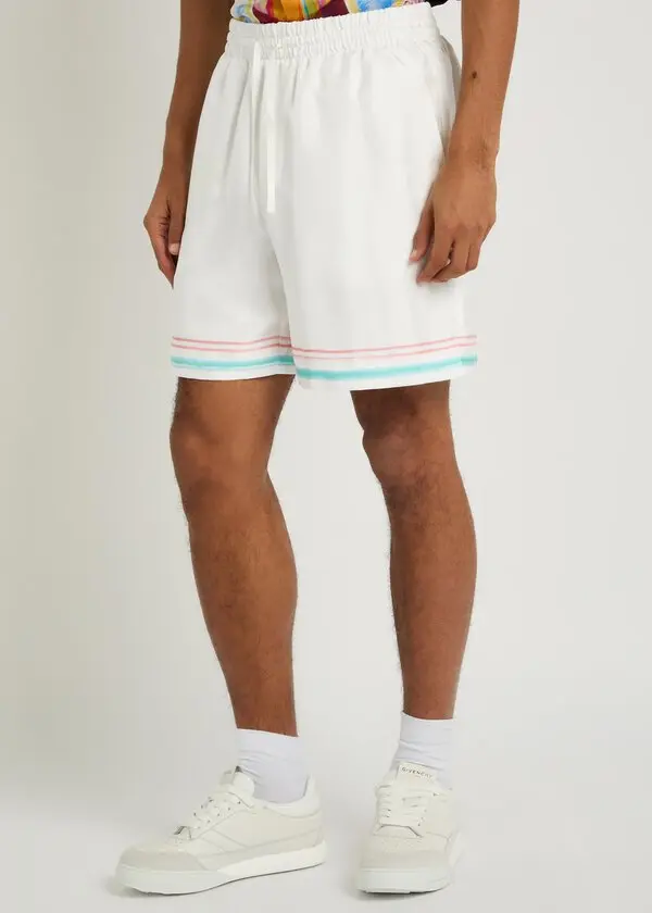 Casablanca Dance Joy Printed Silk Shorts