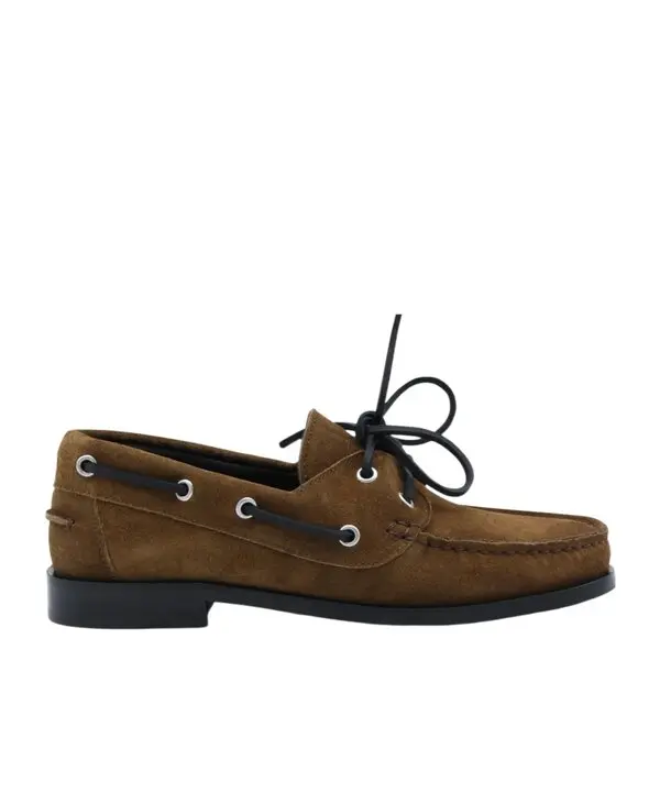 AeydĒ Suede Lace-up Boat Shoes