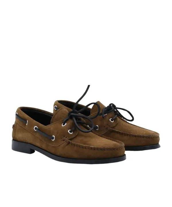 AeydĒ Suede Lace-up Boat Shoes