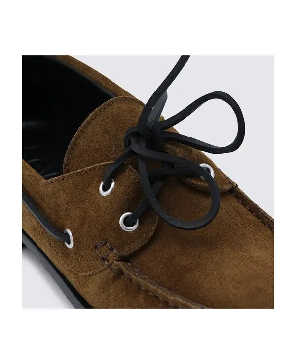 AeydĒ Suede Lace-up Boat Shoes