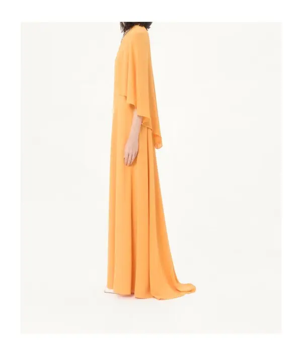 Valentino Garavani Shawl Dress With Embroidered Necklace
