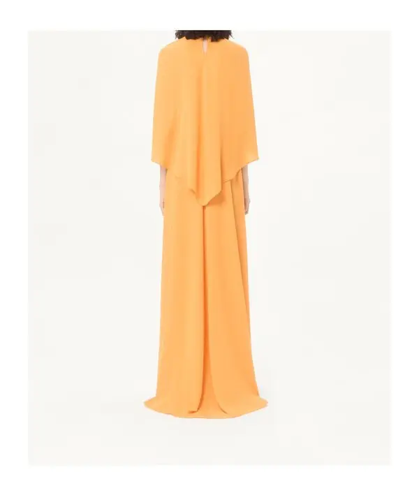 Valentino Garavani Shawl Dress With Embroidered Necklace