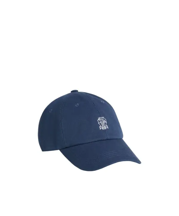 Brunello Cucinelli Garment-dyed Twisted Cotton Gabardine Baseball Cap With Logo