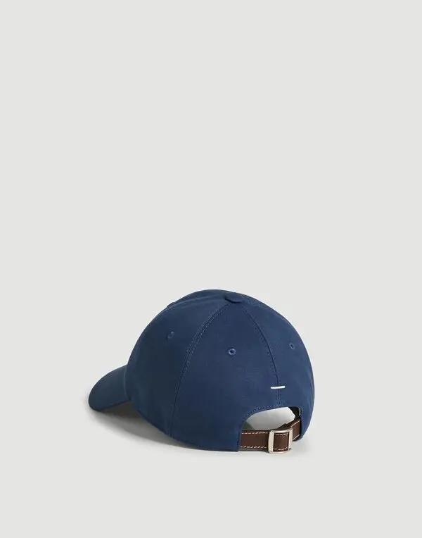 Brunello Cucinelli Garment-dyed Twisted Cotton Gabardine Baseball Cap With Logo