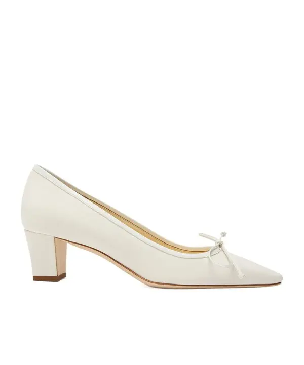 Manolo Blahnik Woven Pumps - White