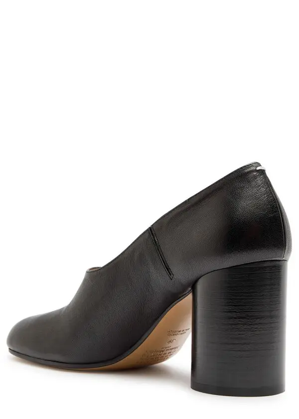 MAISON MARGIELA Tabi 80 Grained Leather Pumps - Black