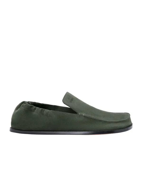 Loewe Flex Suede Loafers - Gray-green