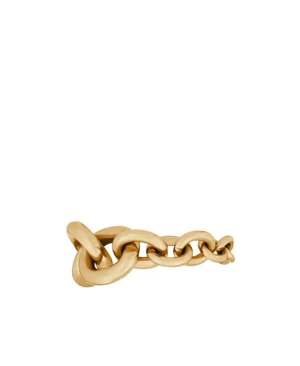 Saint Laurent Graduated Chain Ring In 18k Gold