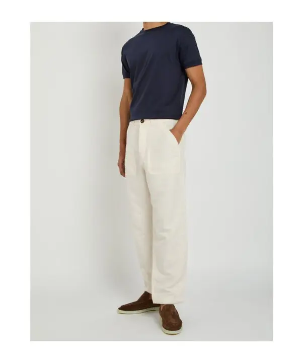 Brunello Cucinelli Relaxed Linen And Cotton-blend Trousers
