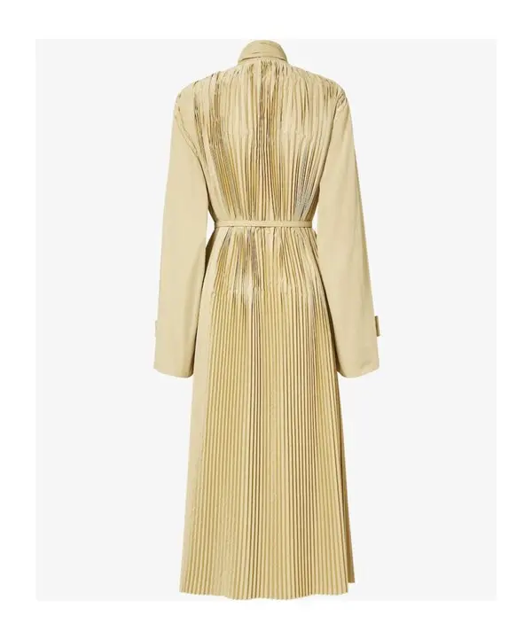 Fendi Beige Pleated Trench Coat