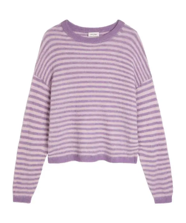 American Vintage Striped Long Sleeve Knitwear - Pink