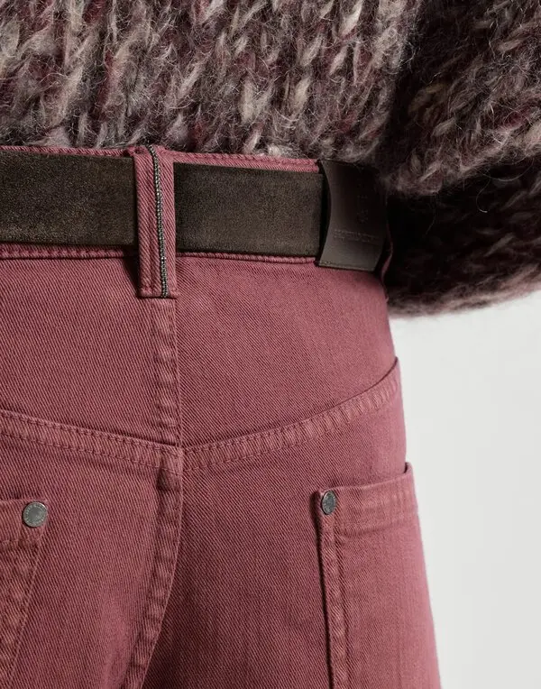 Brunello Cucinelli Monili Embellished Denim Trousers - Red