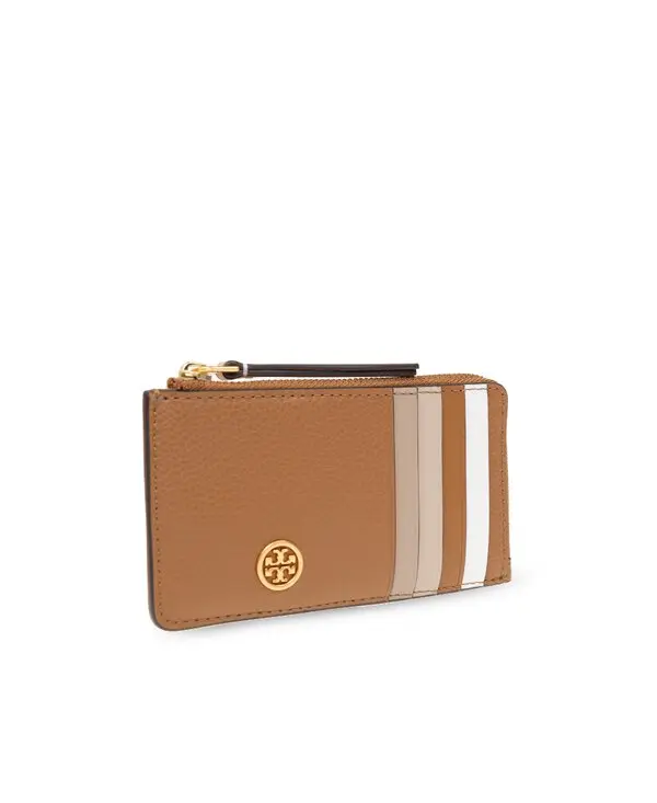 Tory Burch Robinson Double-t Leather Cardholder