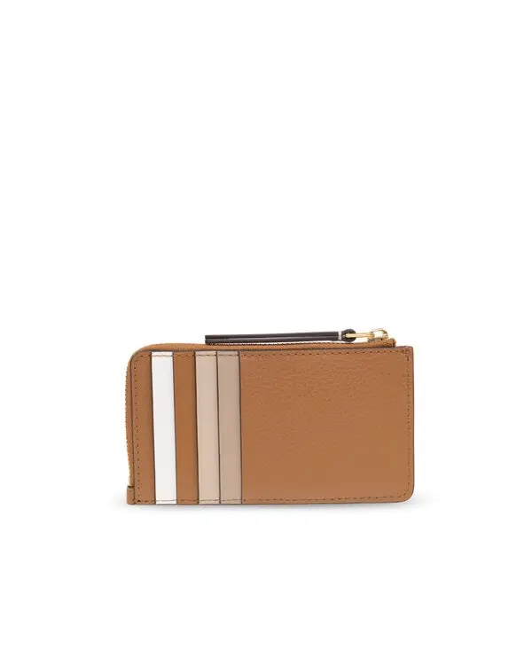 Tory Burch Robinson Double-t Leather Cardholder