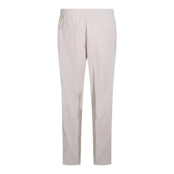 Brunello Cucinelli Garment-dyed Cotton Corduroy Trousers With Double Pleats - White