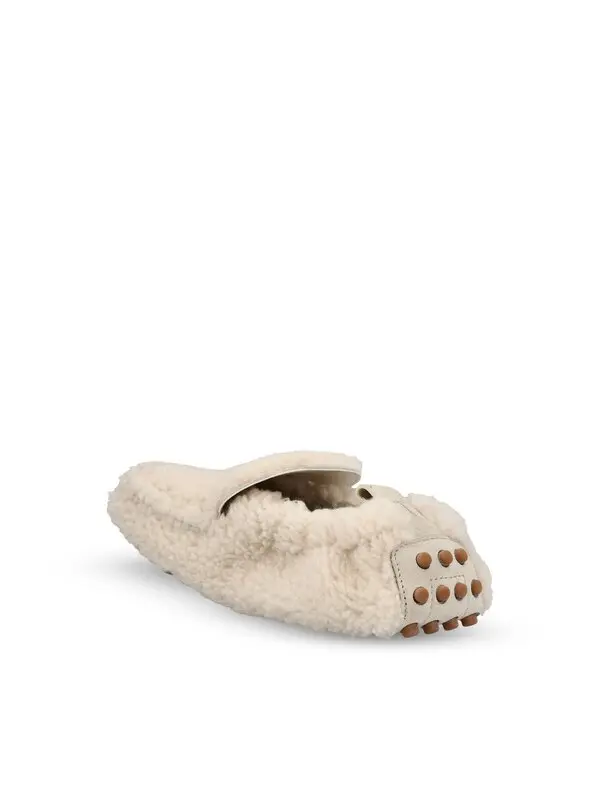 TOD'S Shearling Slip-on Loafers