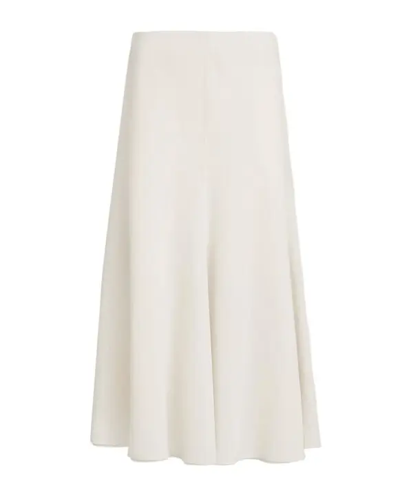 Brunello Cucinelli Cotton Organza Pull-on Skirt - White