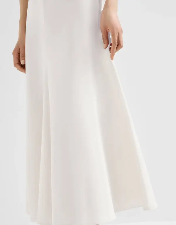 Brunello Cucinelli Cotton Organza Pull-on Skirt - White