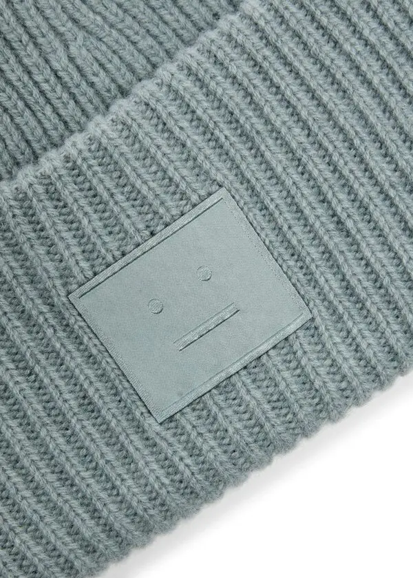 Acne Studios Pana Face Wool-blend Beanie - Gray