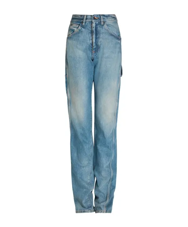 MAISON MARGIELA Twisted-seam Straight-leg Jeans - Blue