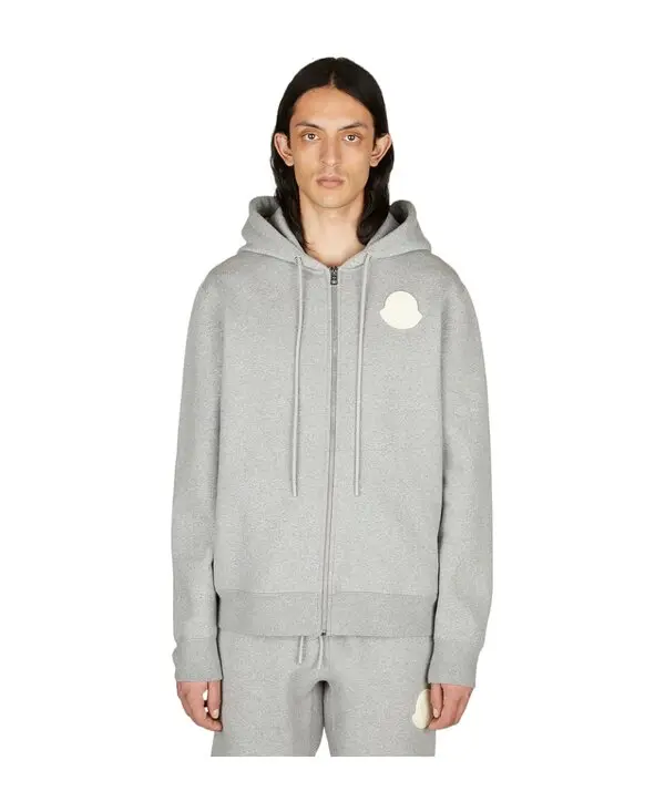 Moncler Logo-patch Zip-up Hoodie