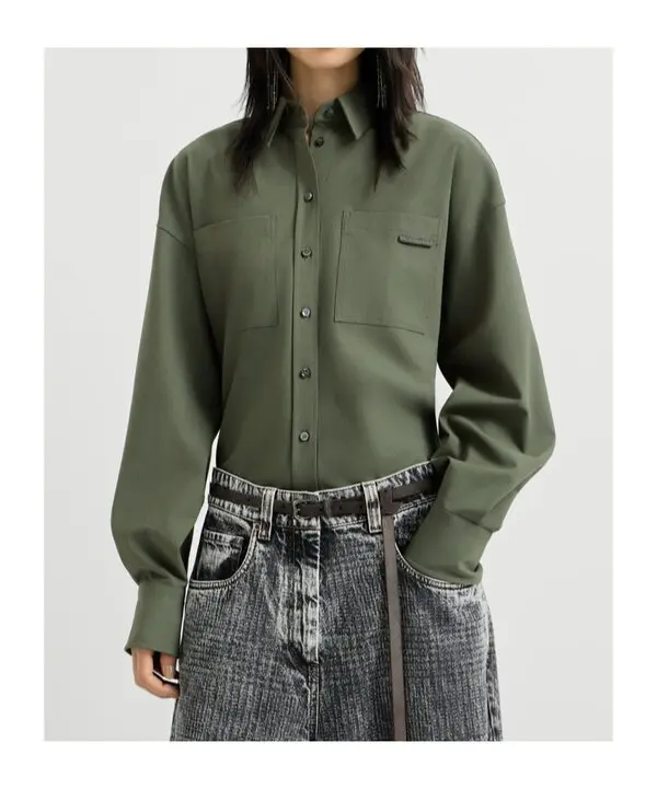 Brunello Cucinelli Tropical Luxury Wool Shirt