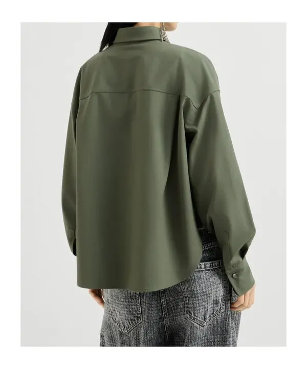 Brunello Cucinelli Tropical Luxury Wool Shirt