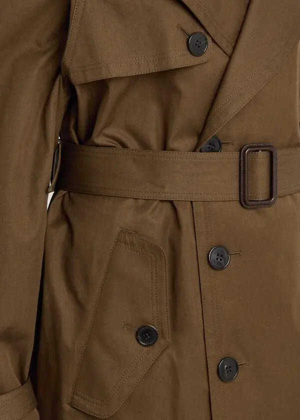 Saint Laurent Double-breasted Cotton-twill Trench Coat